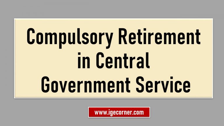 Compulsory Retirement in Central Government Service - Central ...