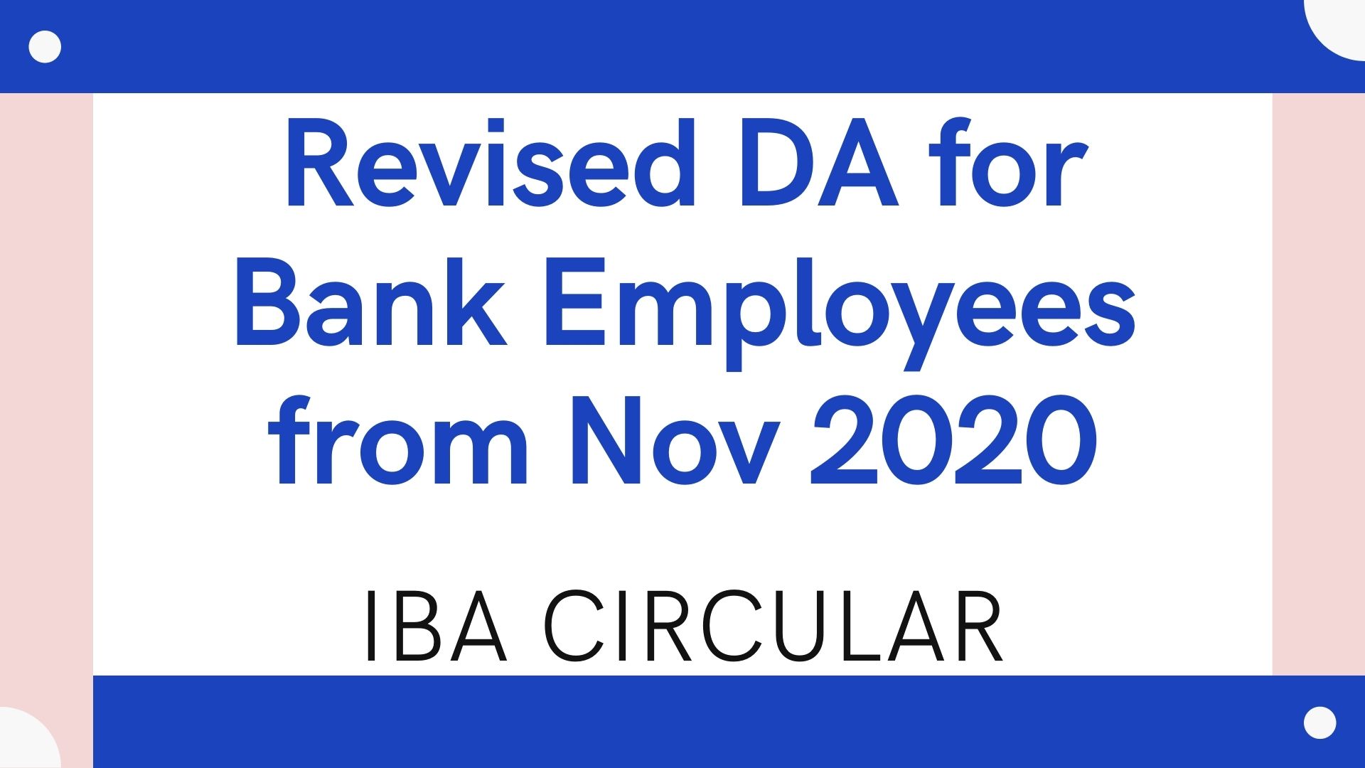 Revised DA for Bank Employees from Nov 2020 to Jan 2021 - 819 Slabs ...