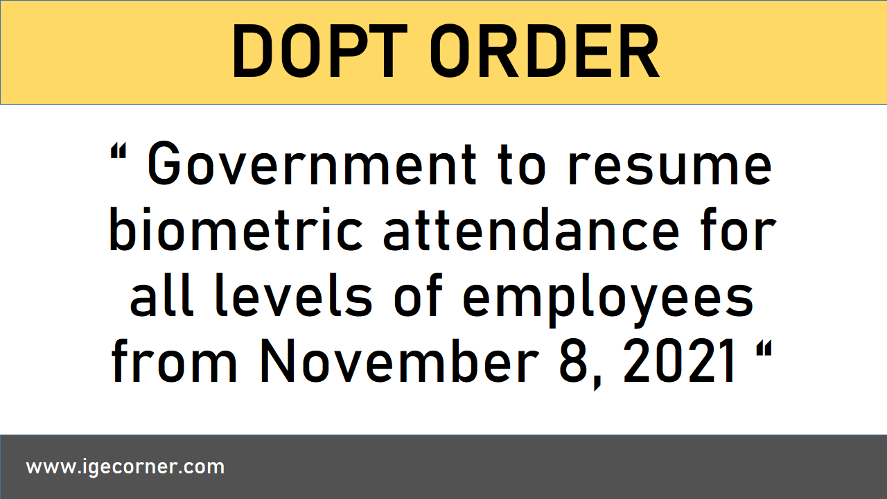Govt to resume biometric attendance for all levels of employees from ...