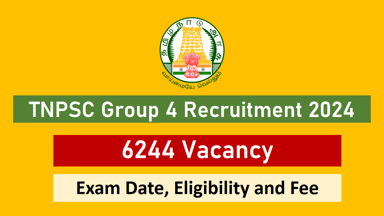 TNPSC Group 4 Recruitment 2024, 6244 Vacancy Notice Released ...